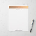 Elegant Stylish Faux Copper Gold Letterhead | Zazzle
