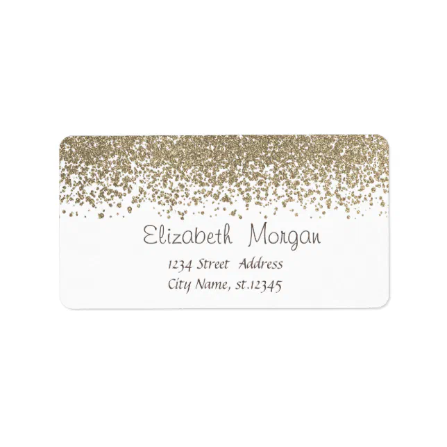 Elegant Stylish Gold Diamonds Label | Zazzle