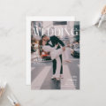 Elegant Stylish Magazine Cover Wedding Invitation | Zazzle