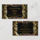 Elegant Stylish Modern Gold Black Wild Animal Business Card | Zazzle
