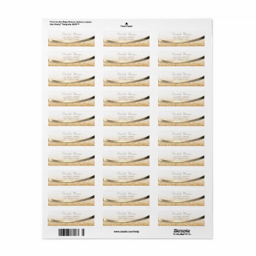 Elegant Stylish Modern Gold Glittery Bokeh Label | Zazzle