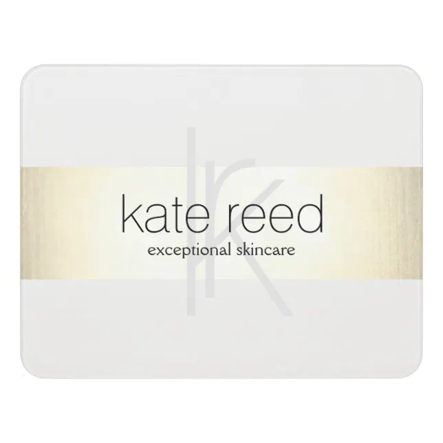 Elegant Stylish Modern Gold Stripe Door Sign | Zazzle