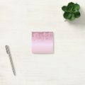 Elegant stylish pink rose gold glitter drips post-it notes | Zazzle