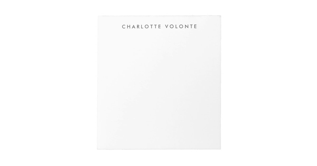 Elegant Stylish Professional Modern Notepad | Zazzle