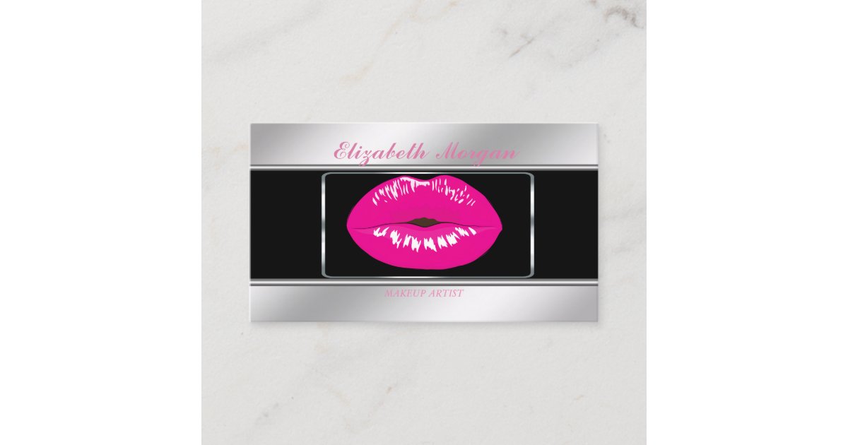 Elegant Stylish Proffesional Lips Business Card | Zazzle