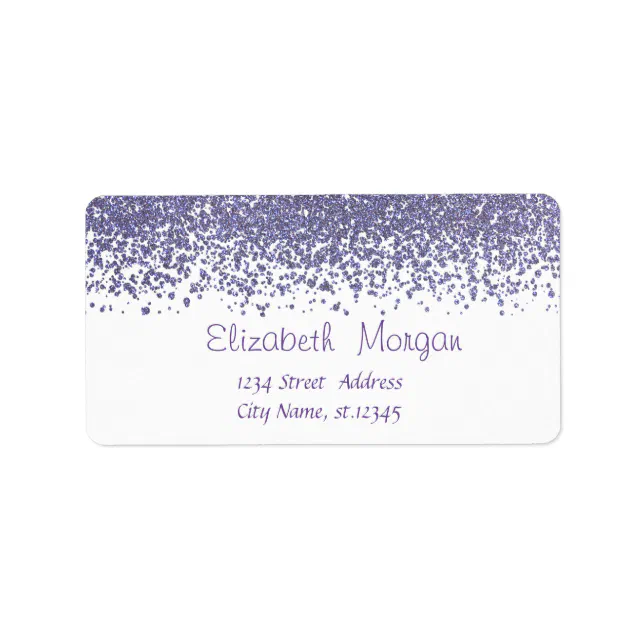 Elegant Stylish Purple Diamonds Label | Zazzle
