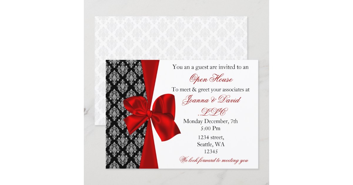 elegant stylish red Corporate party Invitation | Zazzle