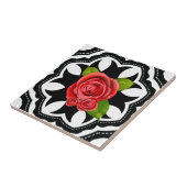 Elegant Stylish Romantic Floral Modern Pattern Ceramic Tile | Zazzle