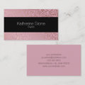 Elegant stylish rose gold geometric pattern pink business card | Zazzle