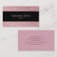 Elegant stylish rose gold geometric pattern pink business card | Zazzle