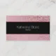 Elegant stylish rose gold geometric pattern pink business card | Zazzle