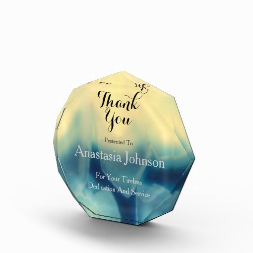 Elegant Stylish Sapphire Blue Agate Geode Pattern Award | Zazzle