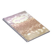 Elegant Stylish ,Shiny , Glittery Bokeh Notebook | Zazzle