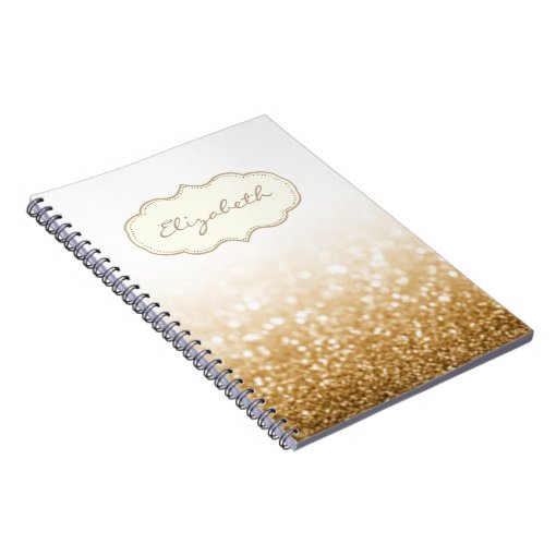 Elegant Stylish ,Shiny , Glittery Bokeh Notebook | Zazzle