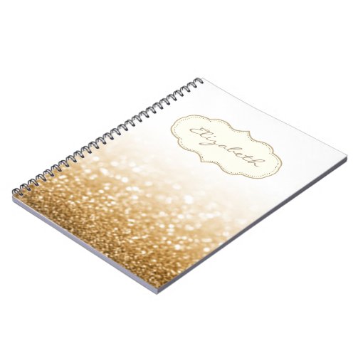 Elegant Stylish ,Shiny , Glittery Bokeh Notebook | Zazzle