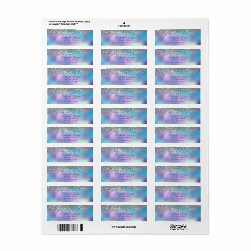 Elegant Stylish Silver Diamonds Holographic Label | Zazzle