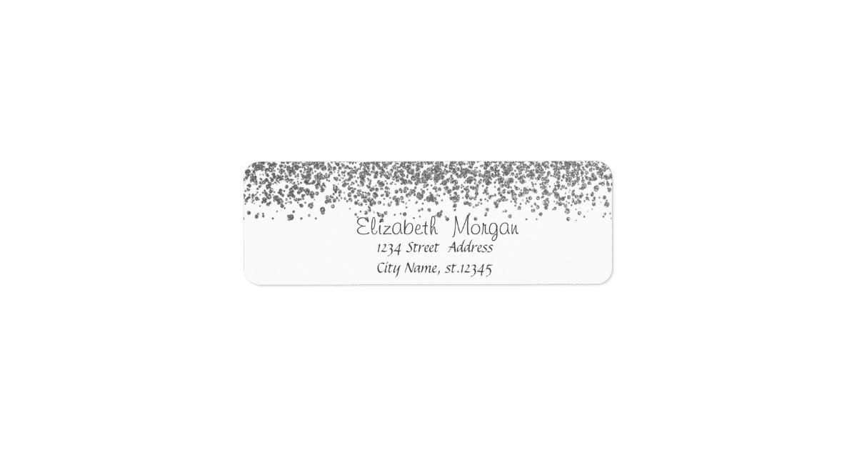 Elegant Stylish Silver Diamonds Label | Zazzle