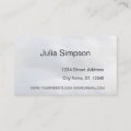 Elegant, Stylish, White Fluffy Business Card | Zazzle