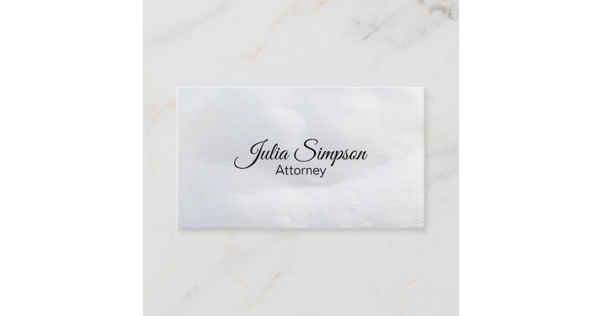 Elegant, Stylish, White Fluffy Business Card | Zazzle