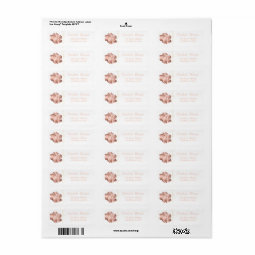 Elegant Stylish,White,Rose Gold Rose Label | Zazzle