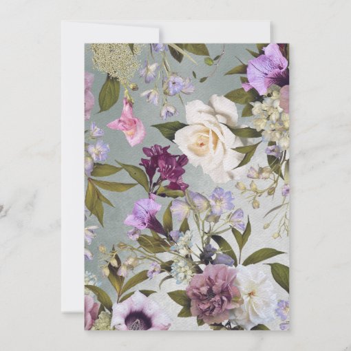 Elegant Subtle Green Floral Wedding Invitation | Zazzle