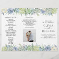 Elegant Succulent Greenery Wedding Program Flyer | Zazzle