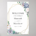 Elegant Succulent Wedding Welcome Sign | Zazzle