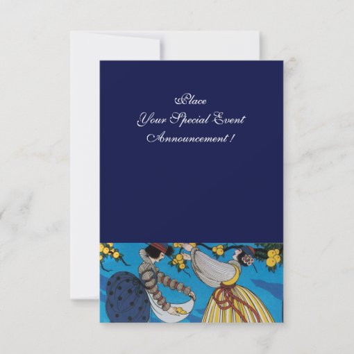 ELEGANT SUMMER GARDEN PARTY SAPPHIRE GEM MONOGRAM INVITATION | Zazzle