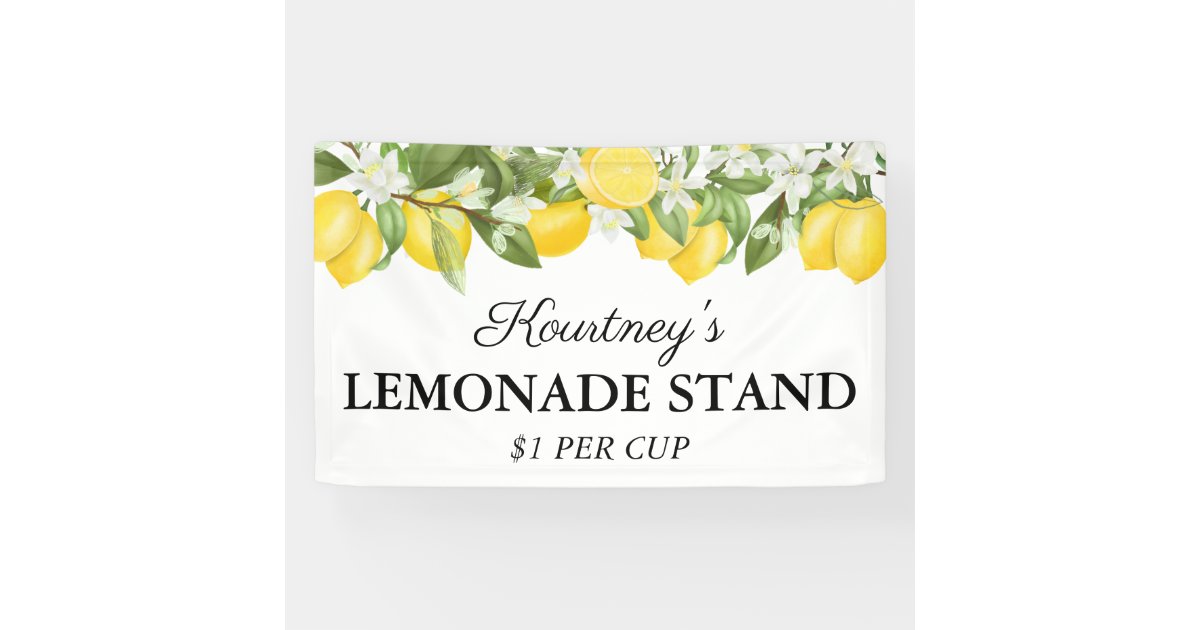 Elegant Summer Lemonade Stand Banner | Zazzle