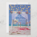 Elegant Summer Sunset String Lights Beach Wedding Invitation | Zazzle