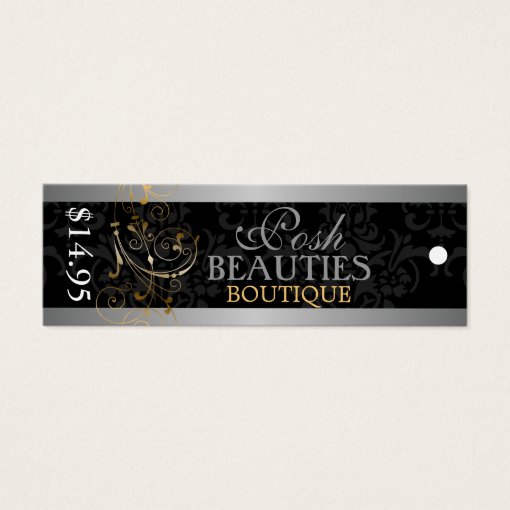 Elegant Swirl Fashion Accessory Boutique Hang Tags | Zazzle