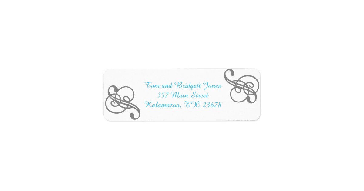 Elegant Swirl Mailing Labels Template | Zazzle