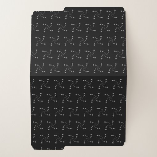 Elegant Swirling Silver Dots File Folder | Zazzle