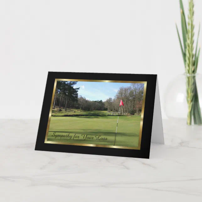 Elegant Sympathy Card for a Man who Loved Golf | Zazzle