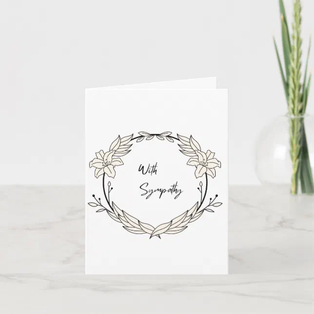 Elegant sympathy, condolence card. Editable. Card | Zazzle