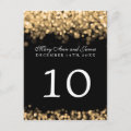 Elegant Table Number Gold Lights | Zazzle