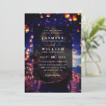 Elegant Tangled Lanterns Budget QR Code Wedding Invitation | Zazzle