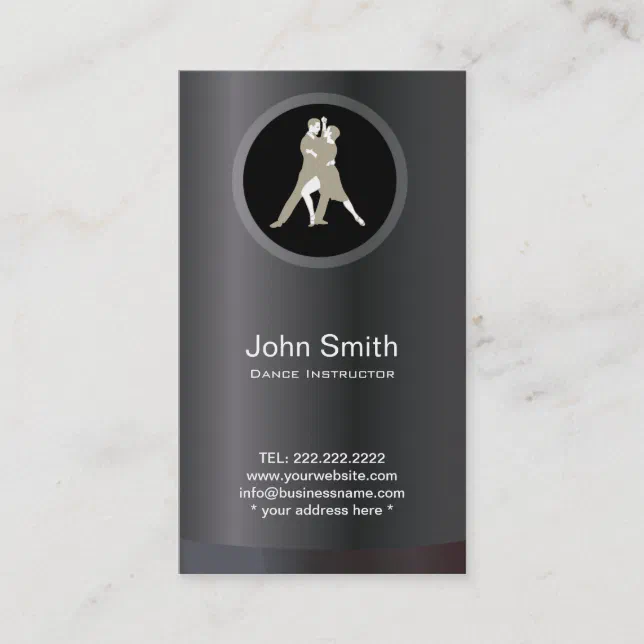 Elegant Tango Dance Lesson Business Card | Zazzle