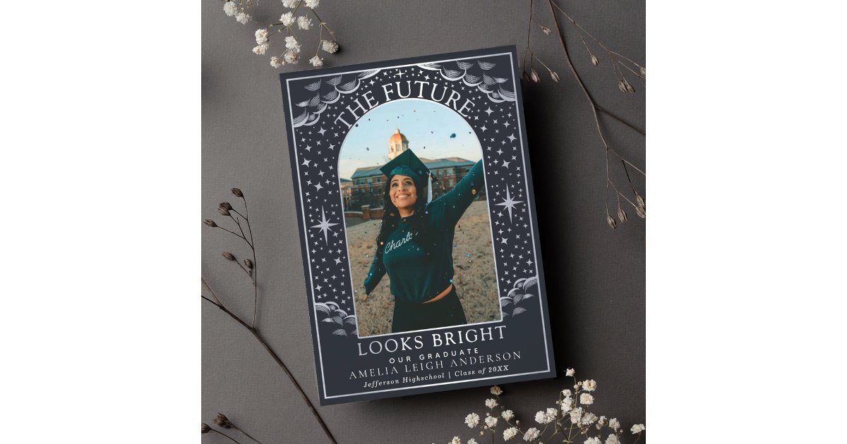 Elegant Tarot Graduation Photo Announcement Card | Zazzle