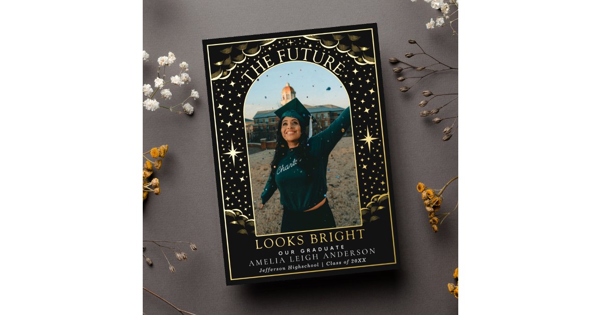 Elegant Tarot Graduation Photo Announcement Card | Zazzle