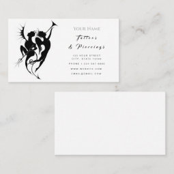 Elegant Tattoos and Piercings Business Card | Zazzle