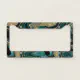 Elegant Teal and Gold Glitter Agate Pattern License Plate Frame | Zazzle