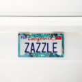 Elegant Teal and Gold Glitter Ocean Agate License Plate Frame | Zazzle