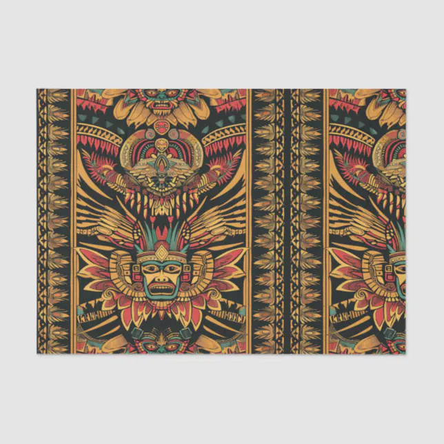 Elegant Teal "Aztec Dream" Designer Tissue Paper | Zazzle