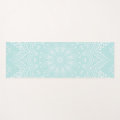 Elegant Teal Blue Mandala Monogram Yoga Mat | Zazzle