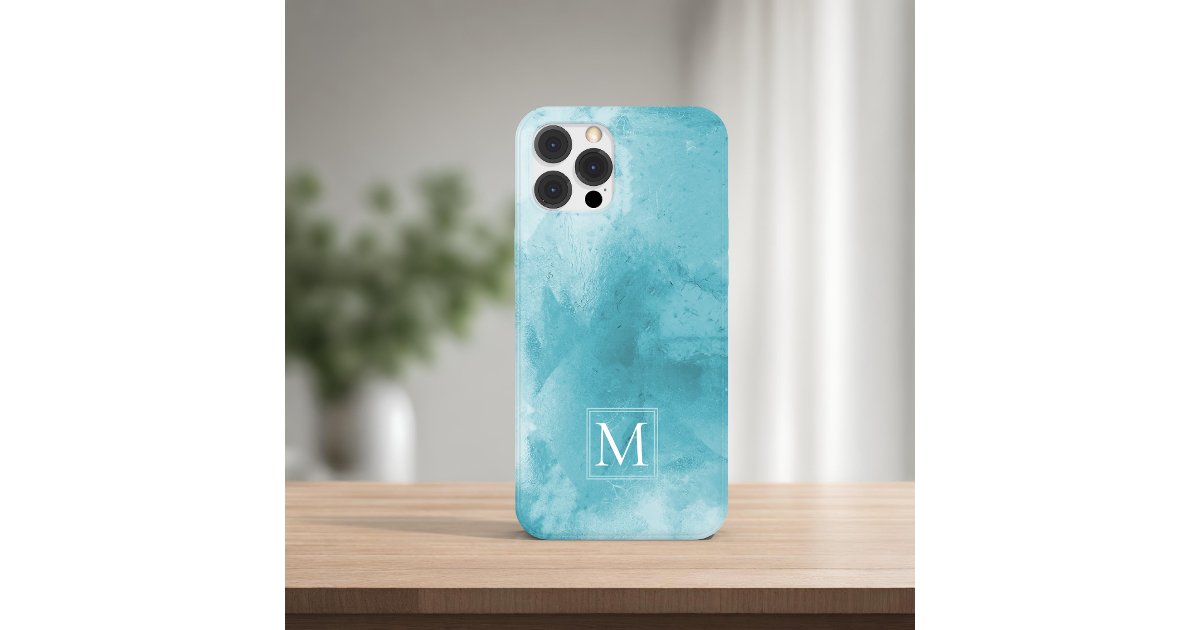 Elegant Teal Turquoise Marble | Monogram Case-Mate Samsung Galaxy Case ...