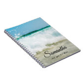 Elegant Template Seaside Waves Oil Painting Notebook | Zazzle