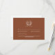 Elegant Terra Cotta Monogram Crest QR Code Wedding RSVP Card | Zazzle