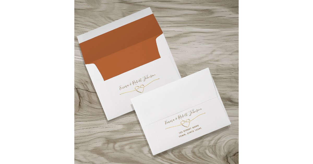 Elegant Terracotta Wedding Envelope | Zazzle