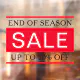 Elegant text end of season sale sign window cling | Zazzle